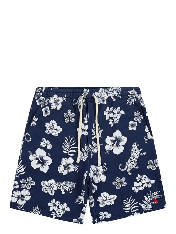 Ralph Lauren Tropical Print Drawstring Shorts - Navy