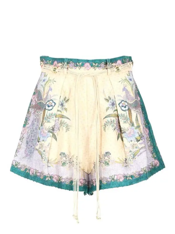 Zimmermann Linen Printed Shorts - Multicolour