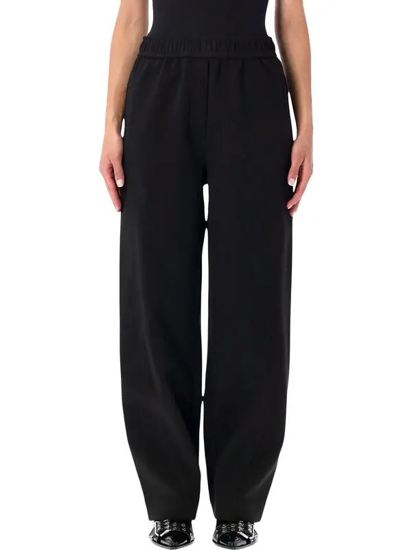 GANNI Tailored Trousers In 100% Recycled Polyester - Nero