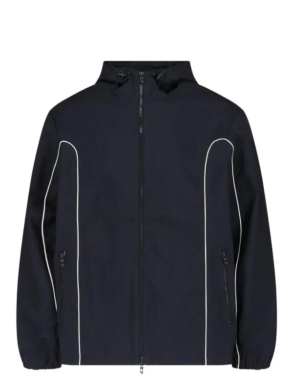 DIESEL® Polyamide Zip-up Jacket With Hood - Black
