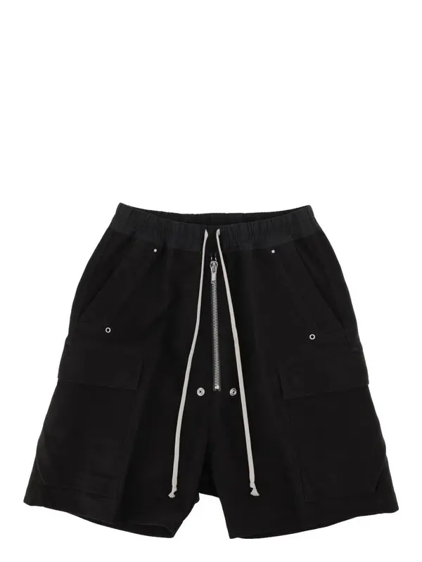 Rick Owens Cargo Shorts With Drawstring Waist - Black