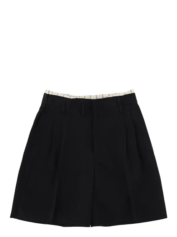 MAISON MARGIELA 100% Virgin Wool Tailored Shorts - Black
