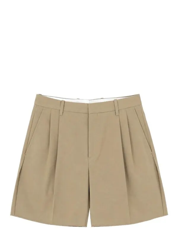 MAISON MARGIELA Pleated Tailored Bermuda Shorts - Beige