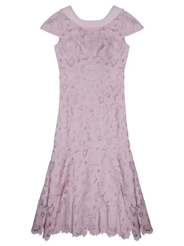 SELF-PORTRAIT Contrast-piped Mini Dress - Pink