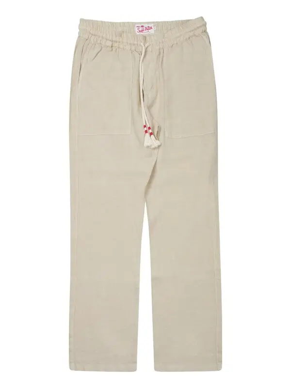MC2 SAINT BARTH Linen Trousers - Beige
