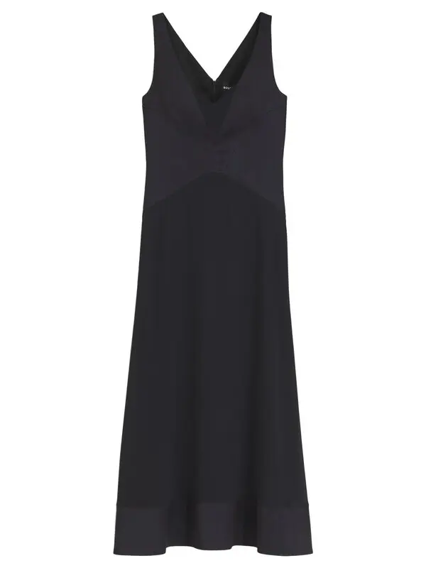 BOSS Sleeveless V-neck Maxi Dress - Dark Blue