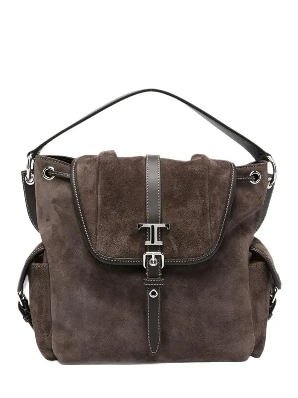 TOD'S T Timeless Mini Leather Backpack - Brown