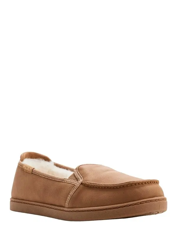 Roxy Faux Shearling Lined Mule - Tan