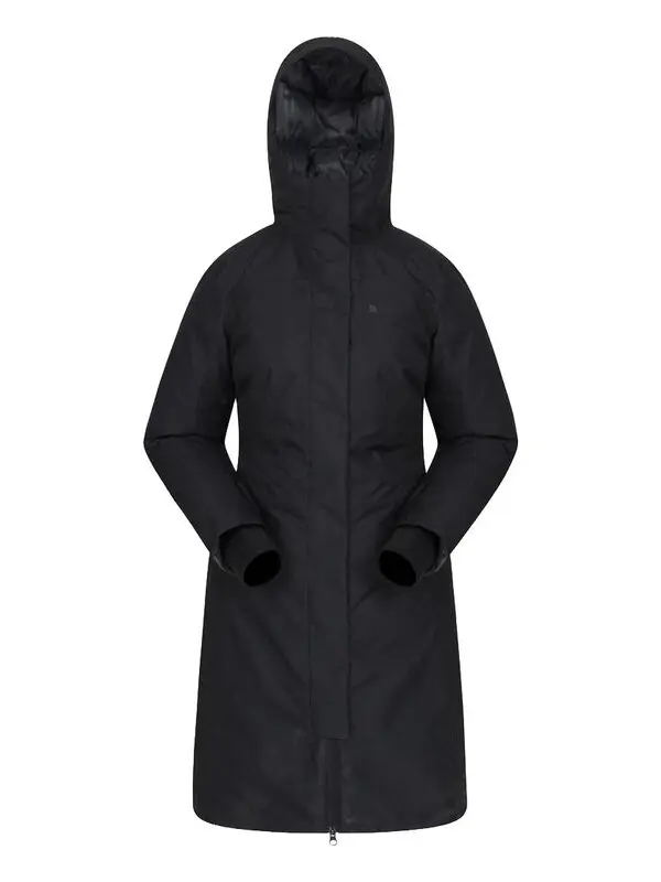 Mountain Warehouse Polar Down Long Length Hybrid Jacket - Black