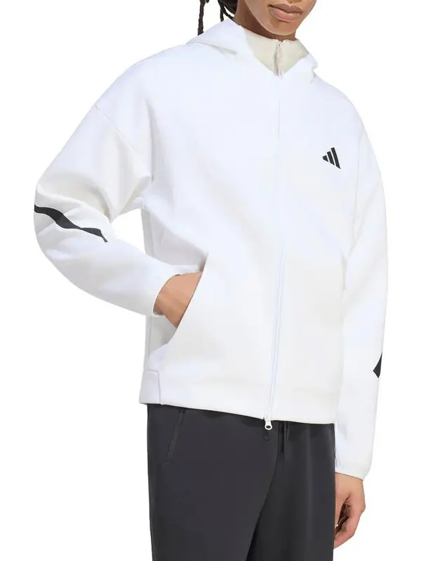 Adidas Z.n.e. Full-zip Track Hoodie - White