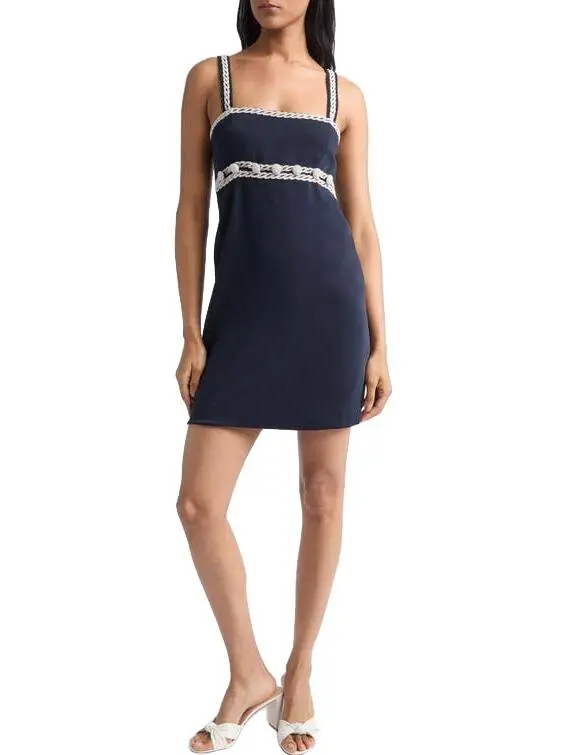 Veronica Beard Lunette Embellished Mini Dress - Navy