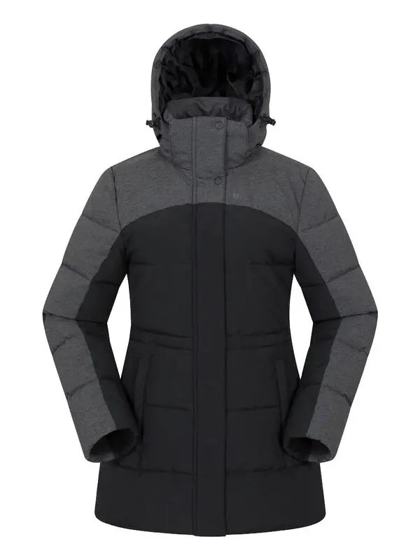 Mountain Warehouse Padded Jacket With Hood And Zip Fastening - Black