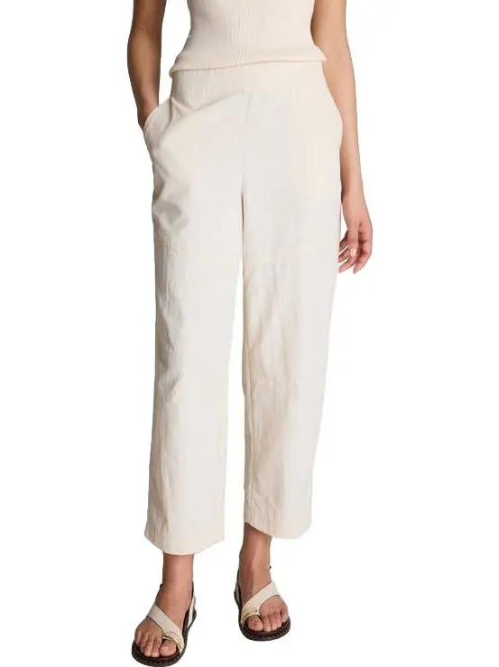 KENNETH COLE Barrel Leg Pull-on Nylon Pants - Oyster