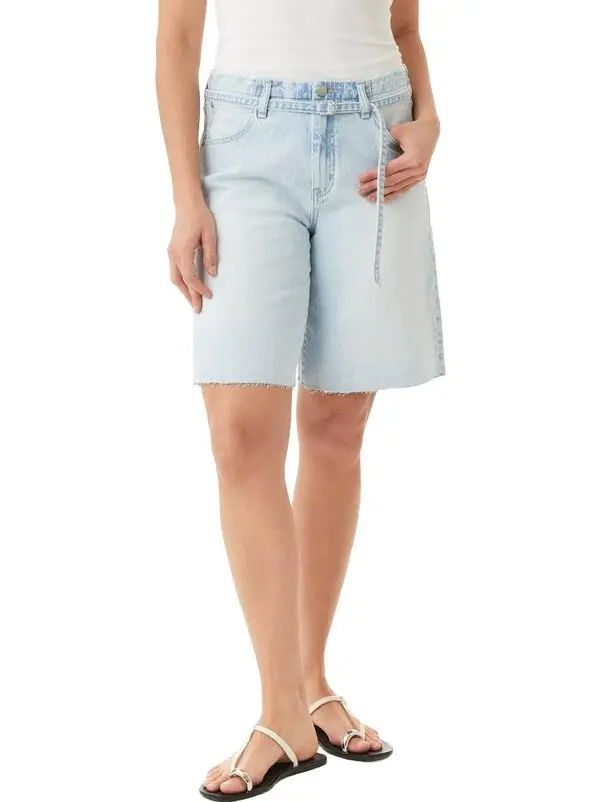 Habitual Brynn Belted Bermuda Shorts - Glacier