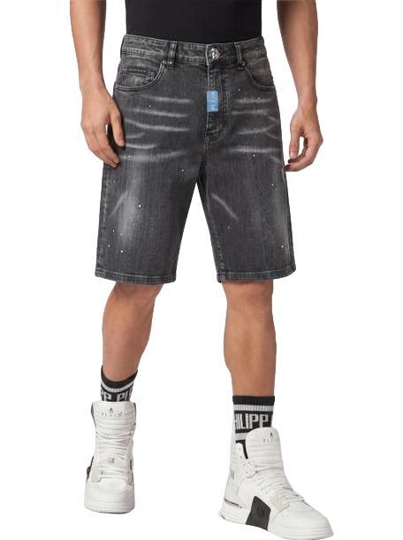Philipp Plein Denim Formentera Shorts - Shark Wave