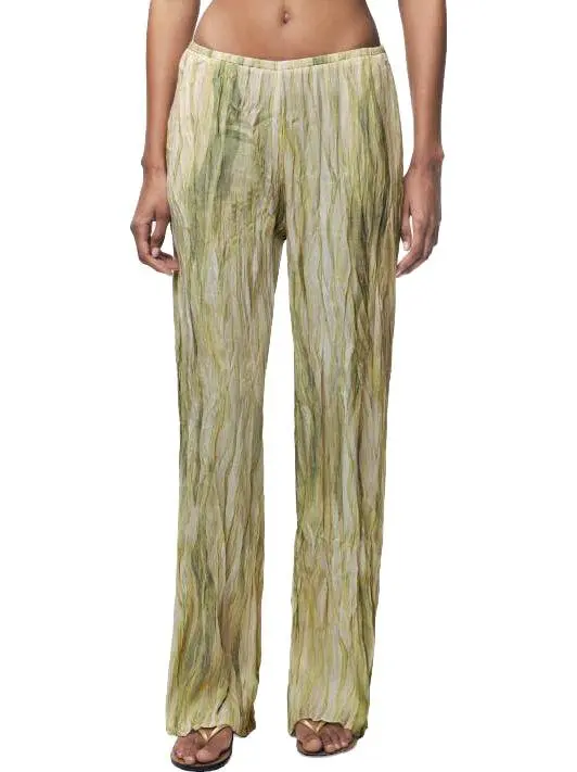 NOCTURNE Abstract Print Straight Leg Trousers - Multi-colored