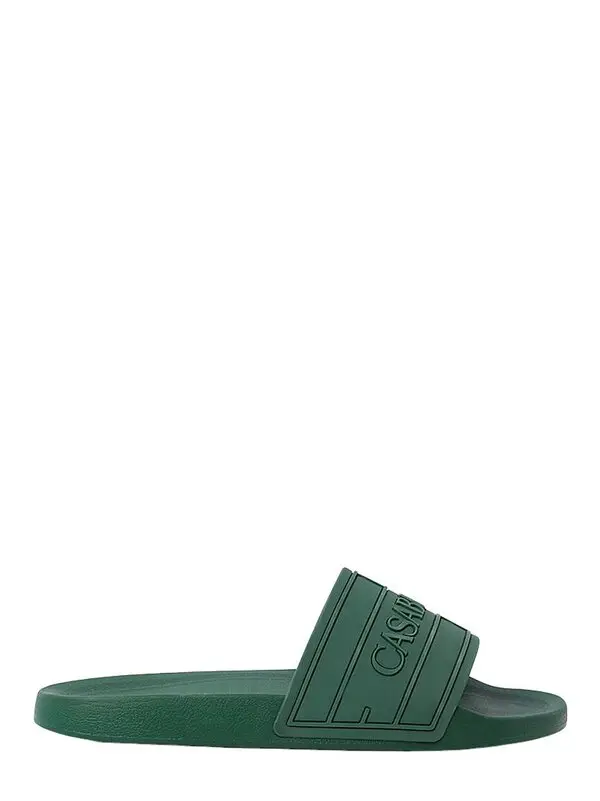 Casablanca Rubber Slide Sandals - Green
