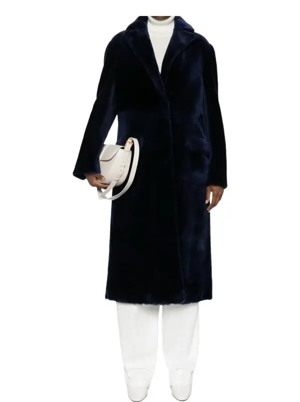 BLANCHA Long-sleeved Coat - Navy Blue