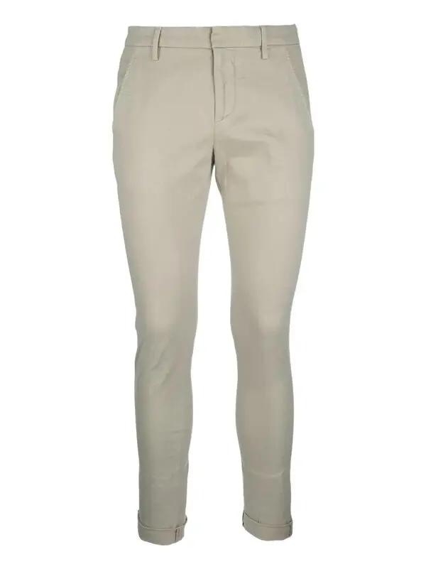 DONDUP Logo Plaque Trousers - Gray