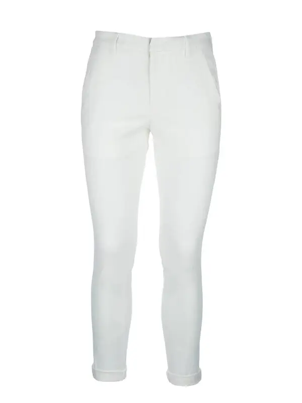 DONDUP Belt Loop Casual Pants - White