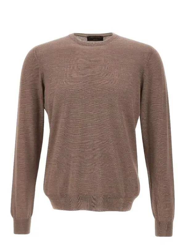GRAN SASSO Crewneck Pullover - Brown