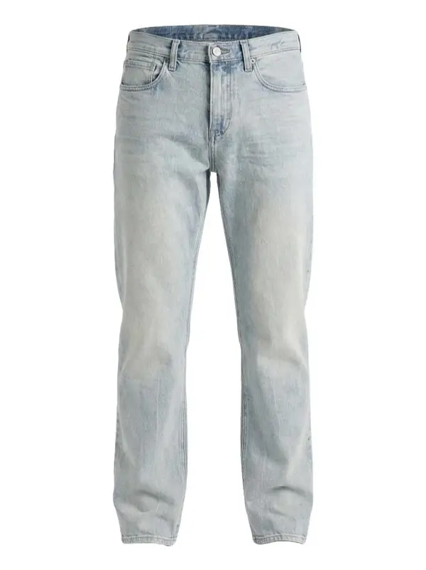 Gucci Slim Fit Marbled-wash Cotton Denim Pants - Light Blue