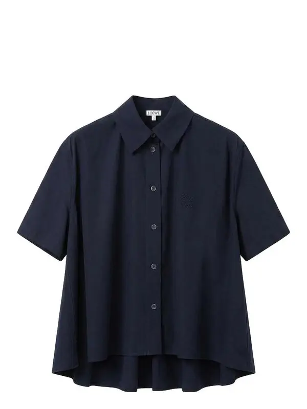Loewe Short Sleeved Trapeze Shirt - Navy Blue