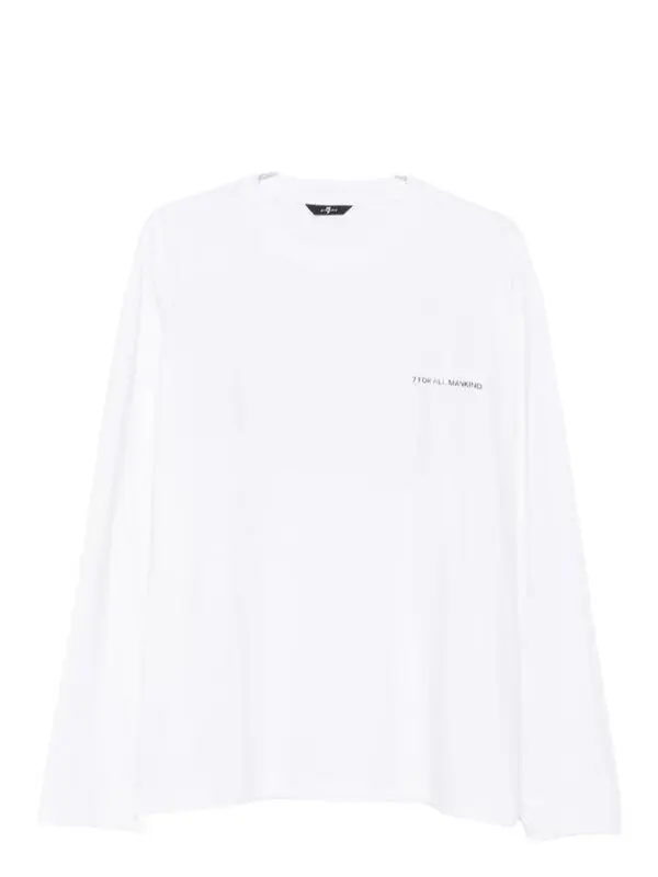 7 For All Mankind Long-sleeved T-shirt - White
