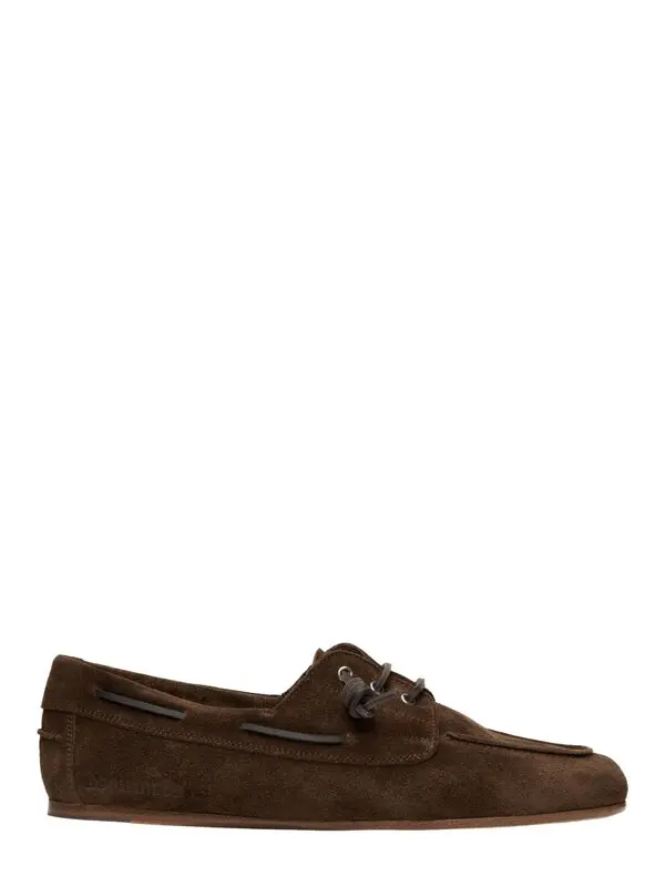 Dsquared2 Suede Boat Shoes With Embossed Logo - Brown
