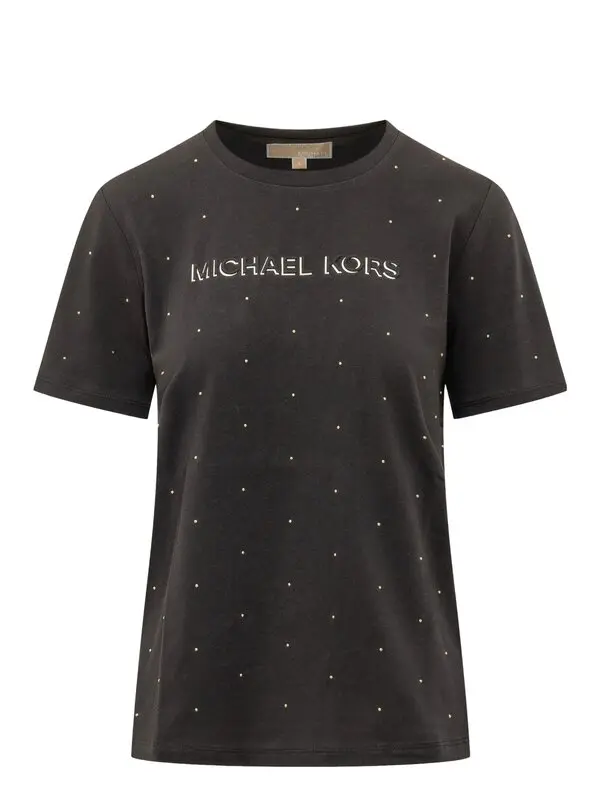 Michael Kors Embellished Crewneck T-shirt - Black