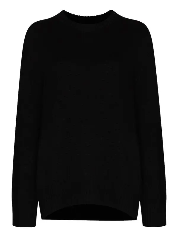 LISA YANG Long Sleeve Knit Sweater - Black