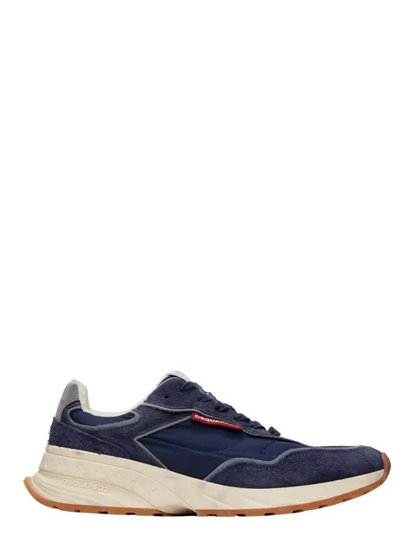 Dsquared2 Panelled Lace-up Sneakers With Distressed Effect - Blue