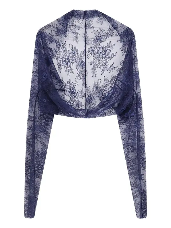 Alberta Ferretti Lace Shrug - Blue
