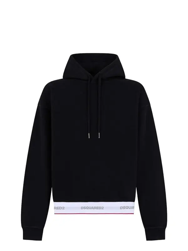 Dsquared2 Logo Relaxed-fit Hoodie - Black