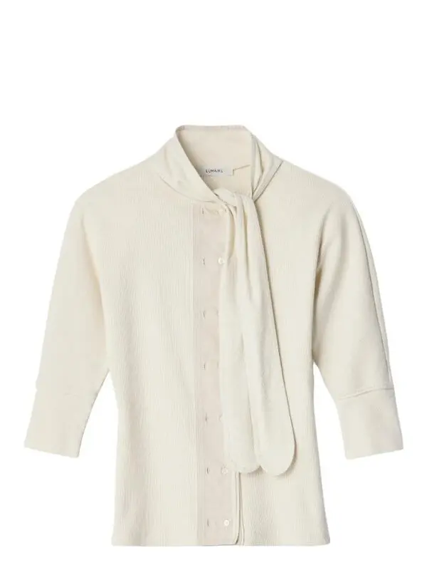 LEMAIRE Tie-neck Cardigan - Enoki