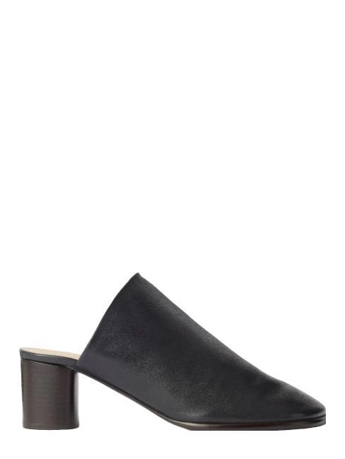 LEMAIRE Glove Leather Mules - Dark Chocolate
