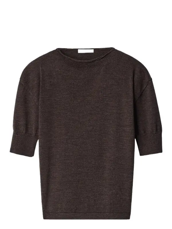 LEMAIRE Short Sleeve Knit Jumper - Ecorce