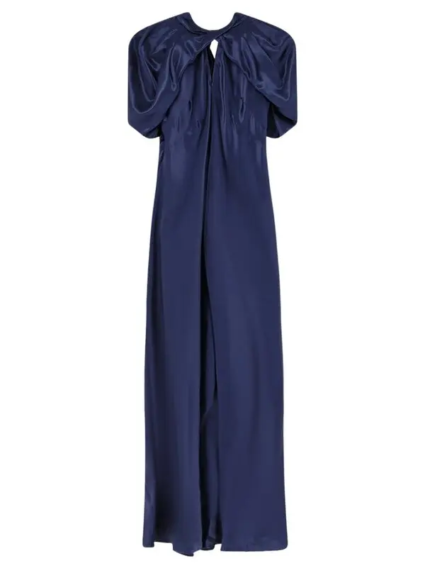 Alberta Ferretti Long Dress With Cut-out Detail - Blue
