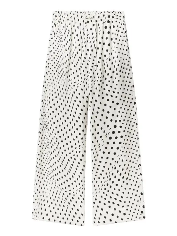 Stella McCartney Polka Dot Wide-leg Trousers - White