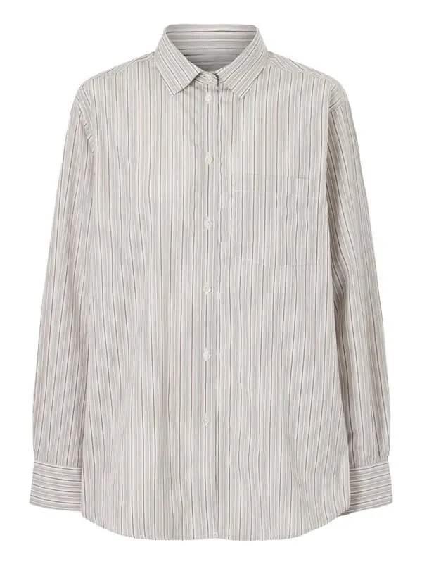 RÓHE Long Sleeve Striped Shirt - Grey