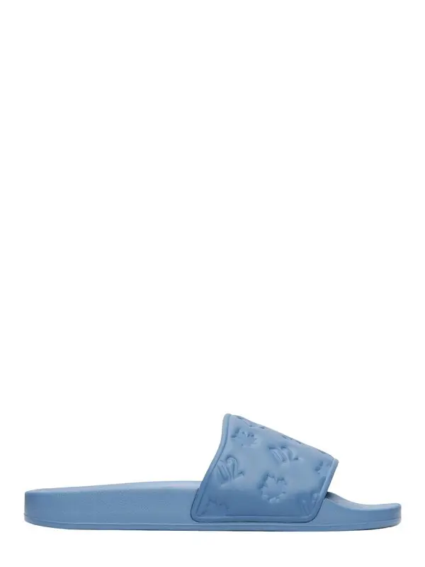 Dsquared2 Embossed Logo Open-toe Sliders - Blue