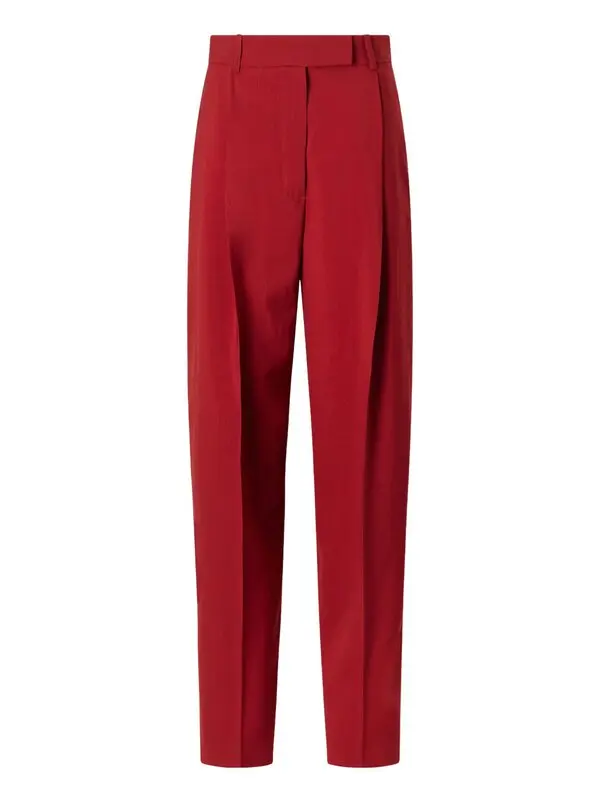 RÓHE Tailored Pleated Trousers With Belt Loops - Red