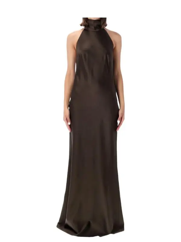 Ralph Lauren Sleeveless High-neck Formal Dress - No