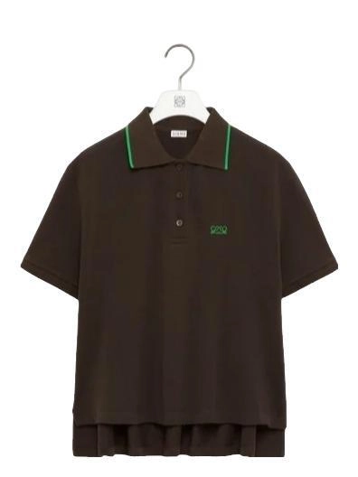 Loewe Polo Shirt With Embroidered Logo - Brown