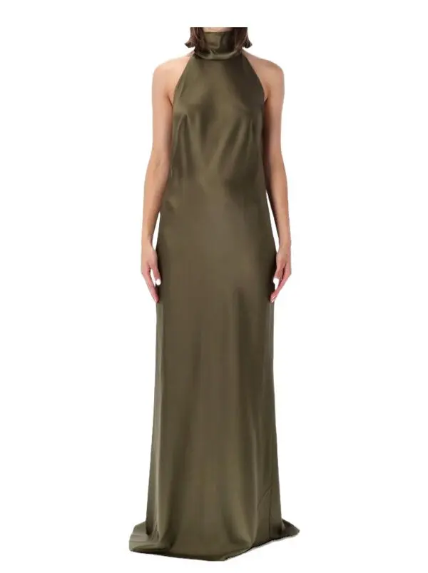 Ralph Lauren Sleeveless High-neck Formal Dress - Brown