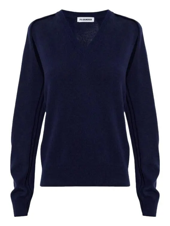 JIL SANDER V-neck Sweater - Black