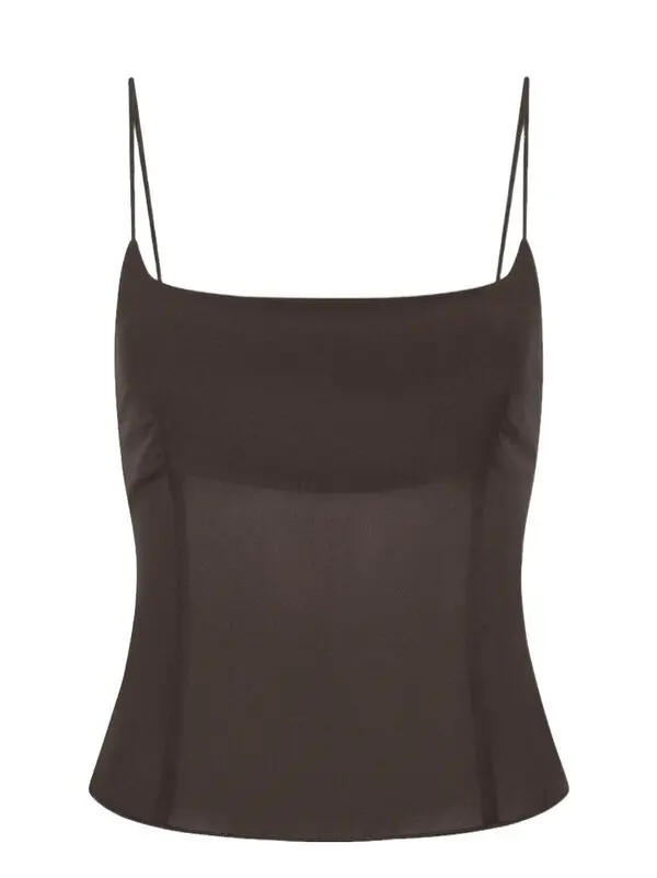 ST. AGNI Stretch Silk Cami - Cedar