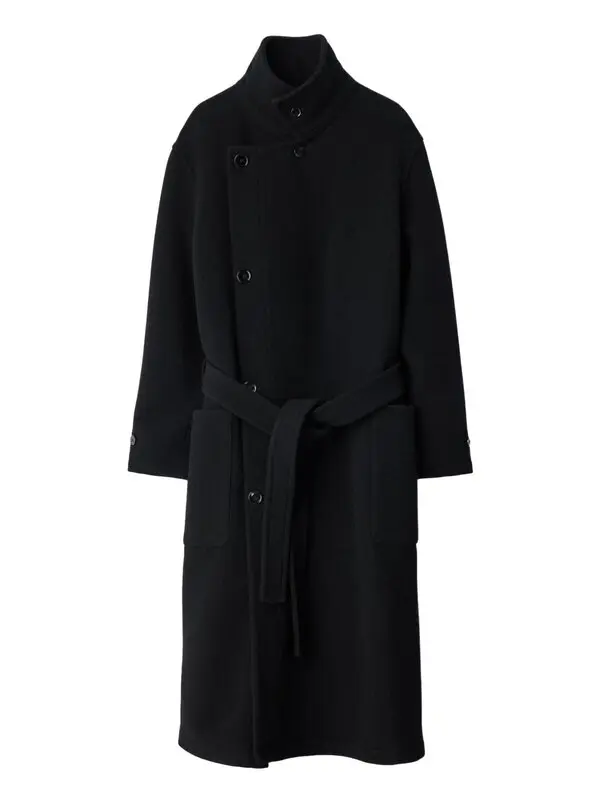 LEMAIRE Long-sleeved Wrap Coat - Black