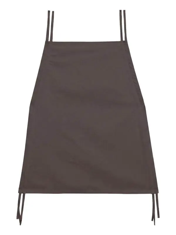 BASERANGE Sleeveless Square Neck Top With Adjustable Drawstrings - Brown