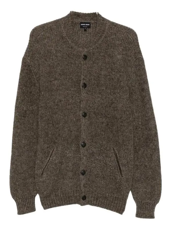 Giorgio Armani Long-sleeve Cardigan - Brown